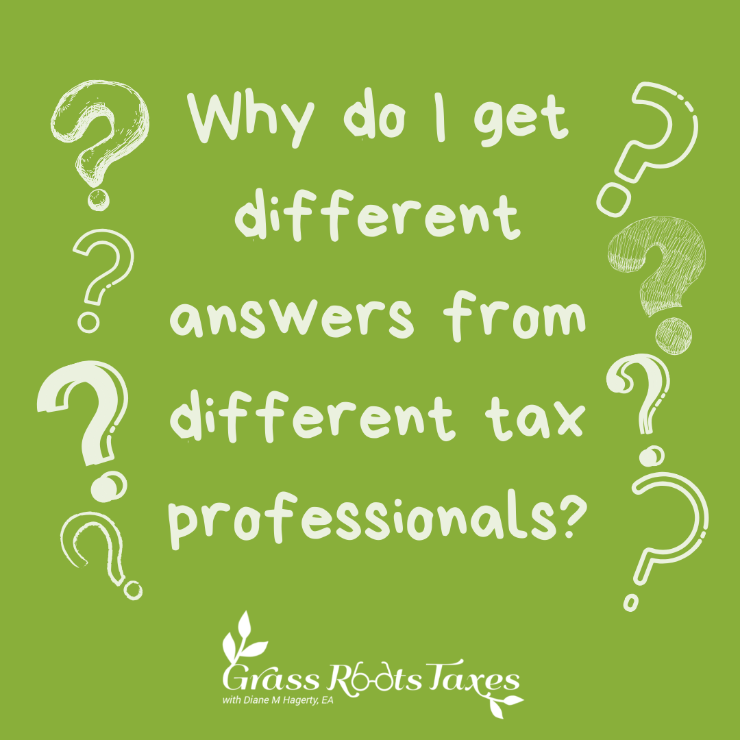 Why Do I Get Different Answers From Different Tax Professionals ...